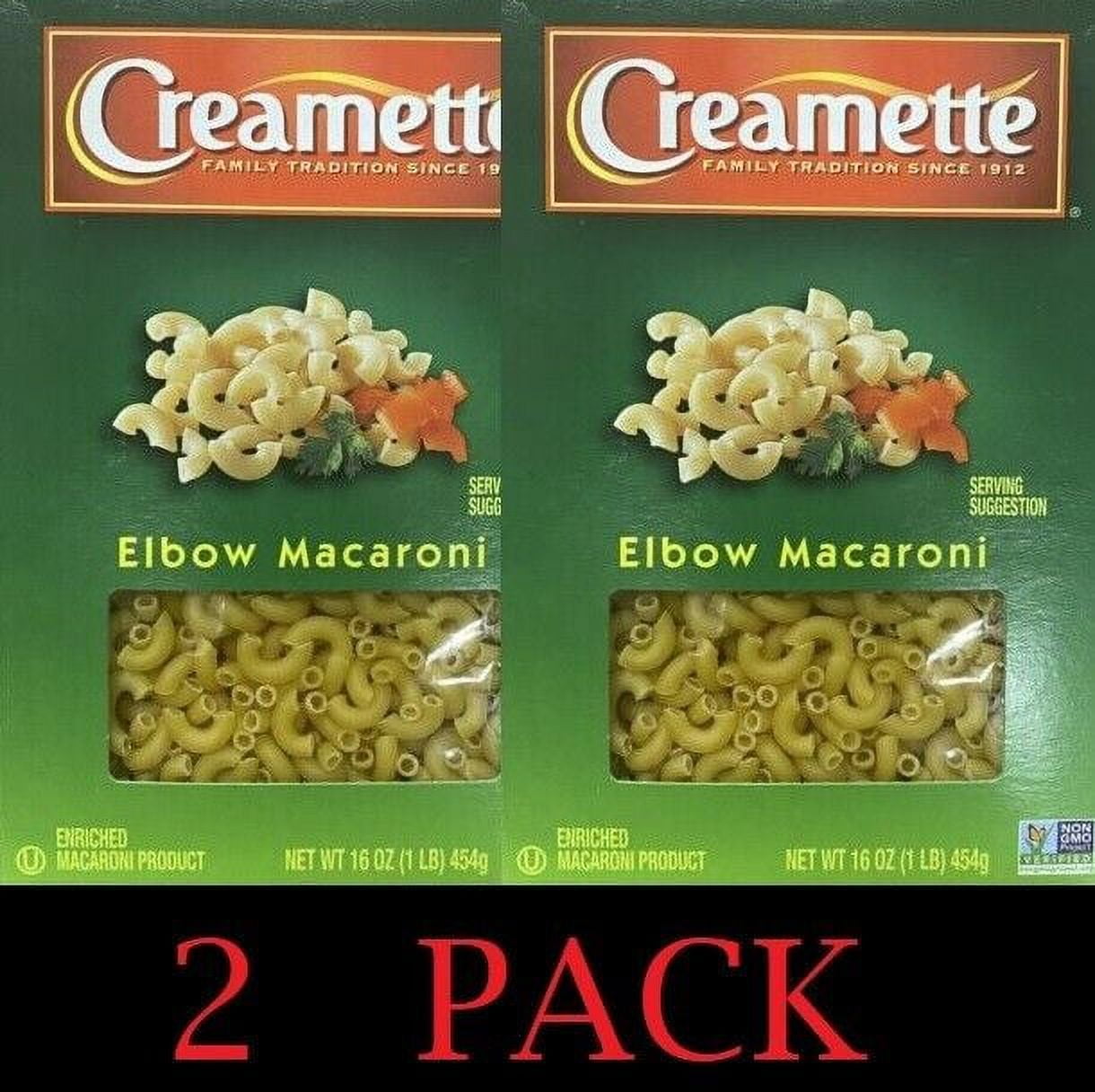 2x Creamette Pasta ELBOW MACARONI Noodles NON GMO 16 oz Box - 2 PACK ...