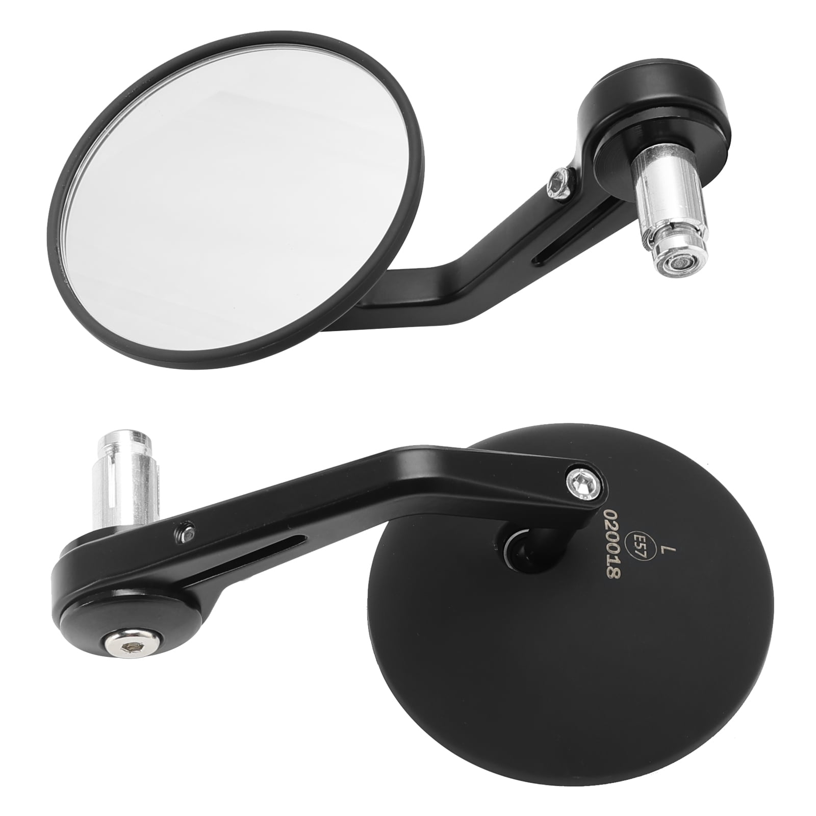 2x Custom Black CNC Aluminium Bar End Side Mirrors For Street Twin ...