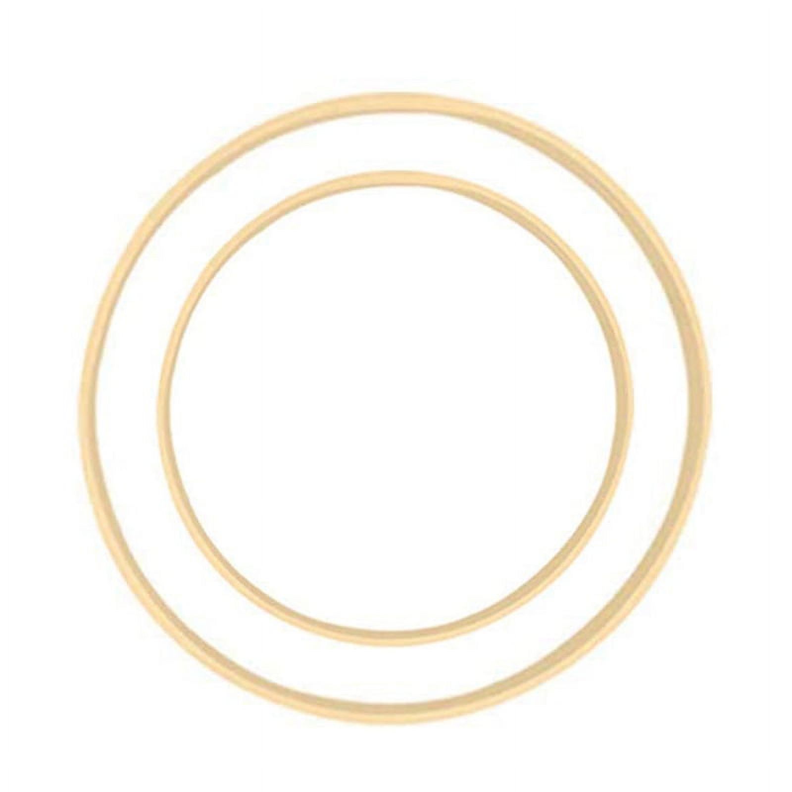 2x Dream Bamboo Rings,Wooden Circle Round Catcher DIY Hoop for Flower ...
