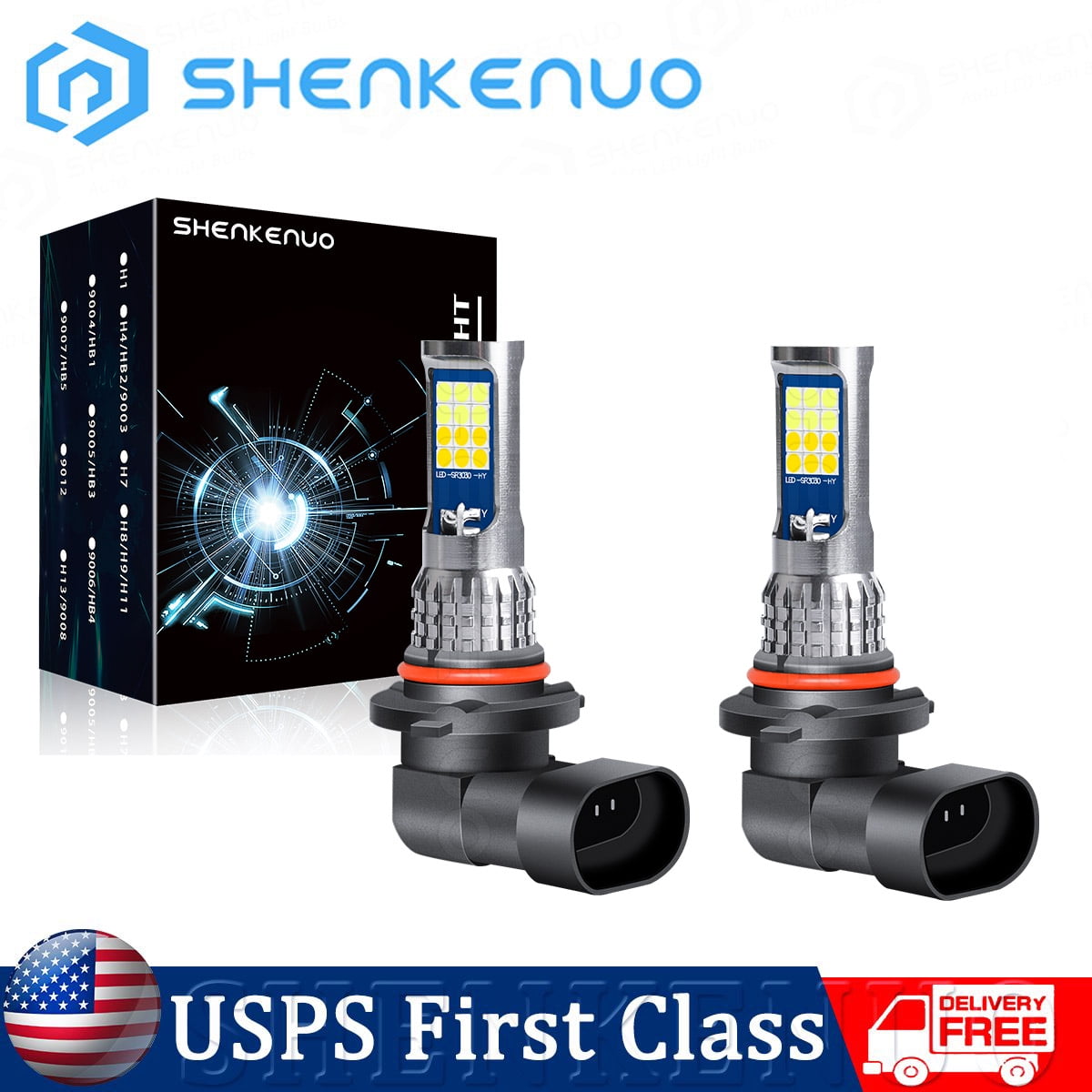 2x Dual Color Switchback White Yellow LED 9005 HB3 9006 HB4 Fog Light ...