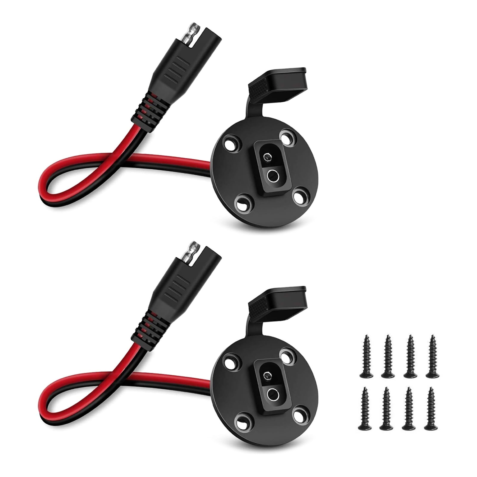 2x Durable SAE Power Socket Cable 12AWG Wire, Quick Connect/Disconnect ...