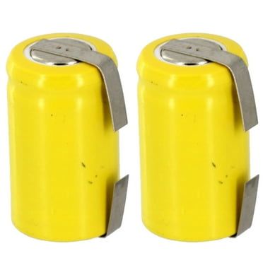 1/2AA Sz Rechargeable Battery 300mAh NiCd 1.2V Flat Top Cell - Walmart.com