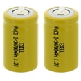 2x Exell 2/3A Size 1.2V 700mAh NiCD Rechargeable Batteries with Tabs ...