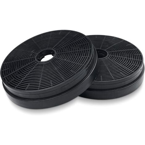 2x Extractor Hood Filter, Ø175 mm Activated Carbon Filter Kitchen ...