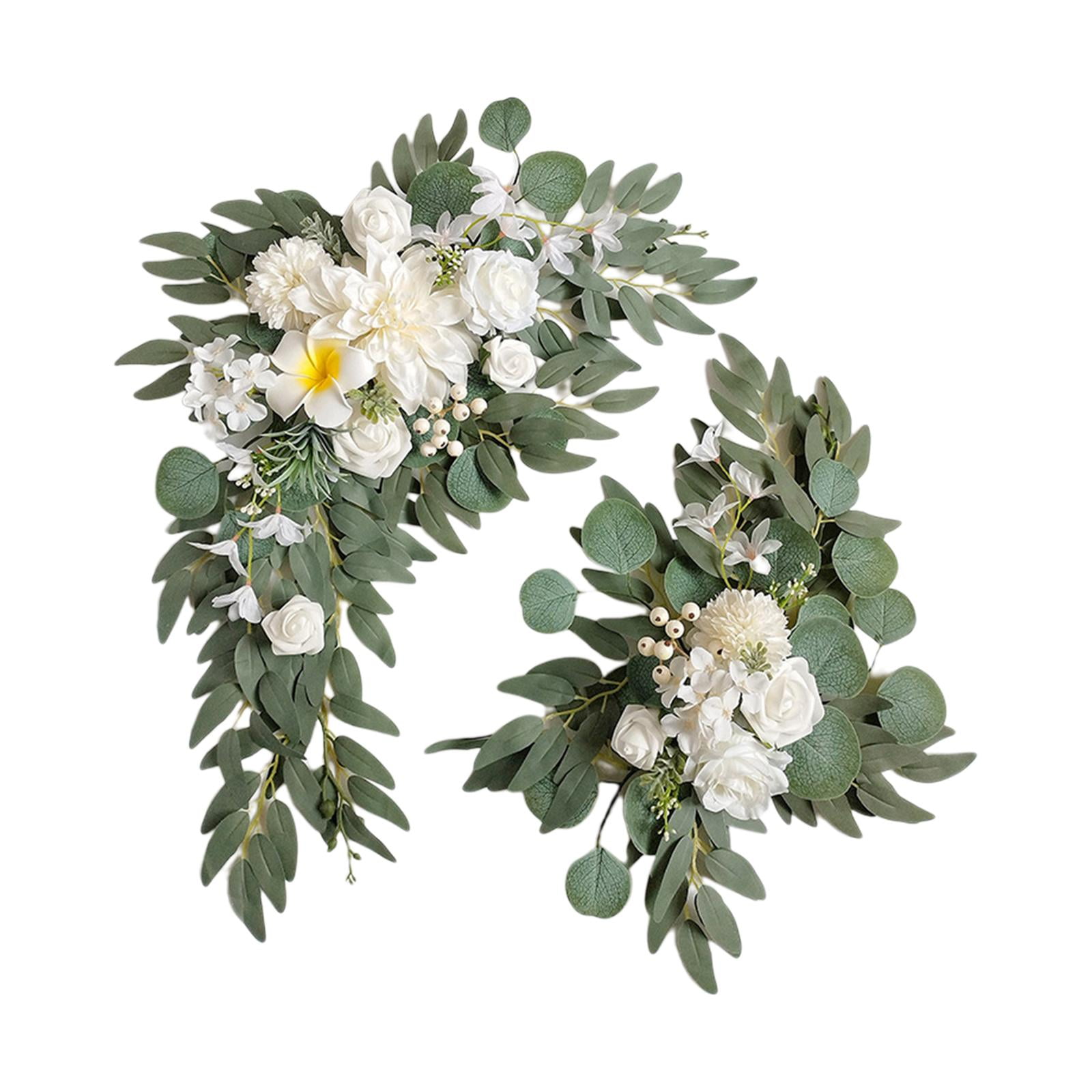 2x Farmhouse Artificial Wreath Fake flower Leaves Photo Props Flower ...