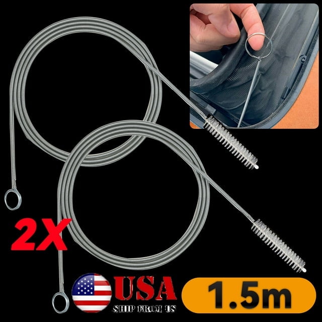 2x Flexible 150cm Car Drain Dredge Sunroof Cleaning Scrub Brush ...