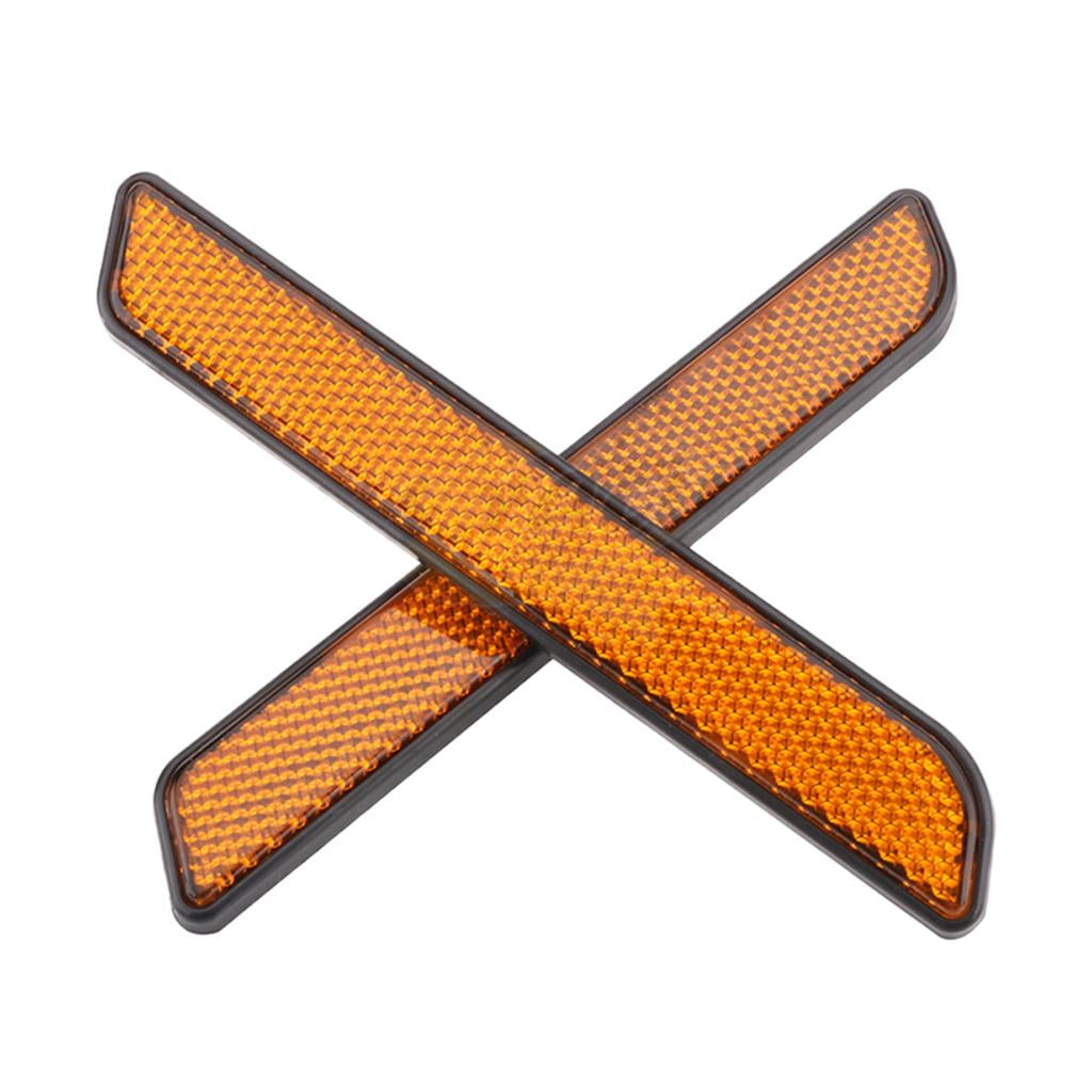 2x Front Fork Leg Reflector Warning Moldings for Touring , Yellow ...
