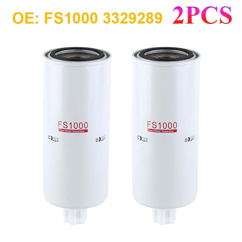 2x Fuel Filter Water Separator for FS1000 Cummins 3329289 CAT 2568753 ...