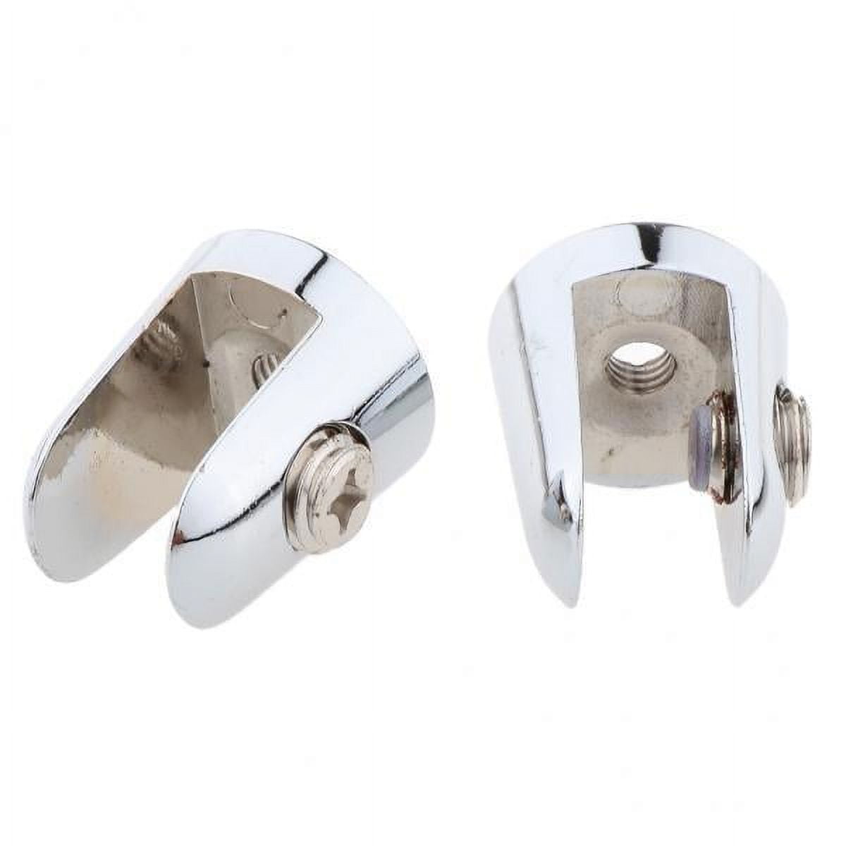 2x Furniture Hardware Cabinet Cupboard Glass Shelf Support Clamps ...