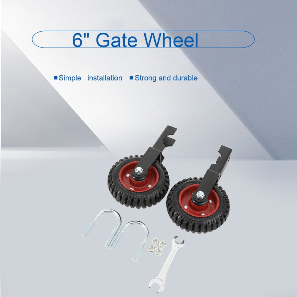 2x Gate Wheel Metal Tube Fence Gate Wheel 6'' Heavy Duty Farm Gate ...