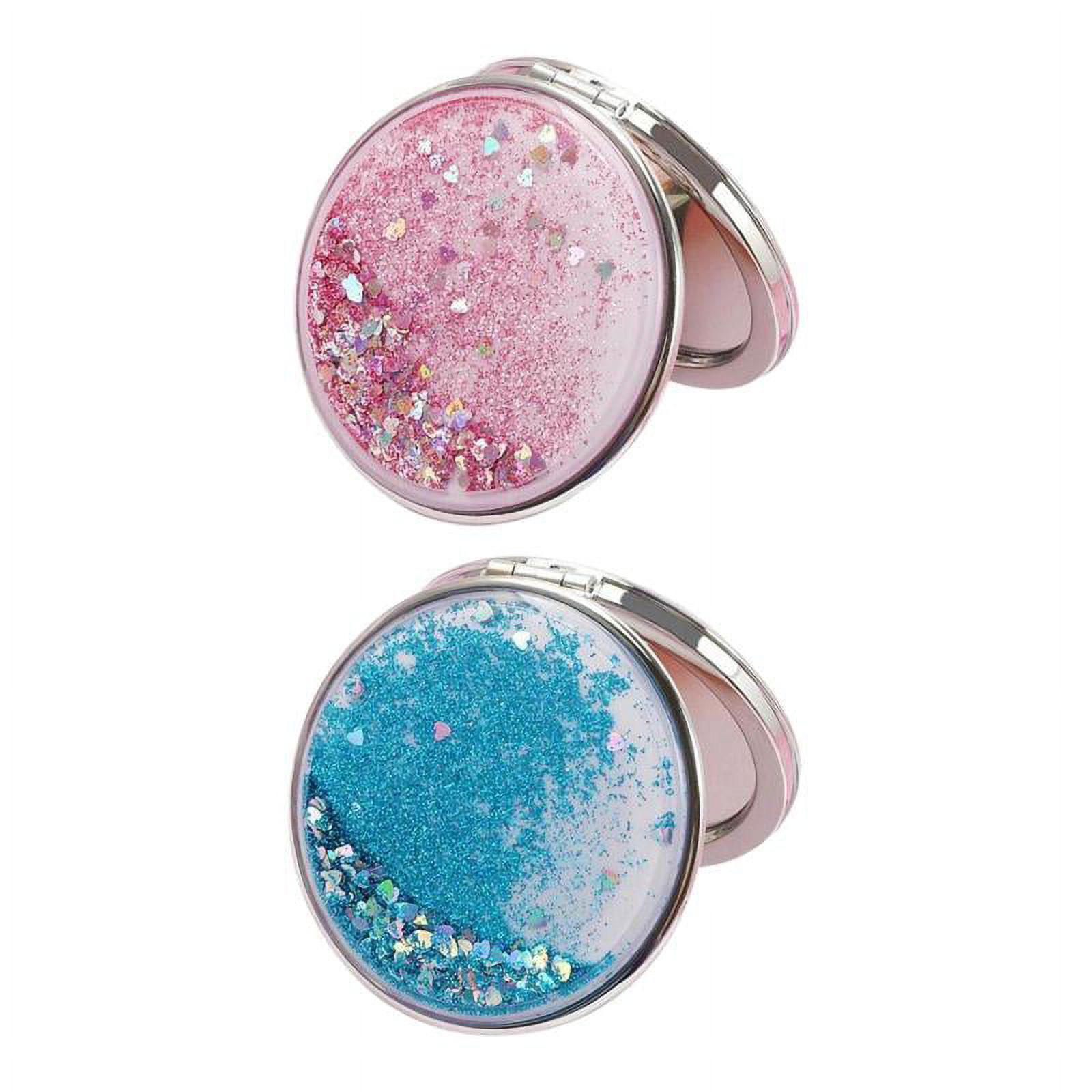 2x Girls Handheld Compact Makeup Mirrors Magnifying Folding Vanity ...