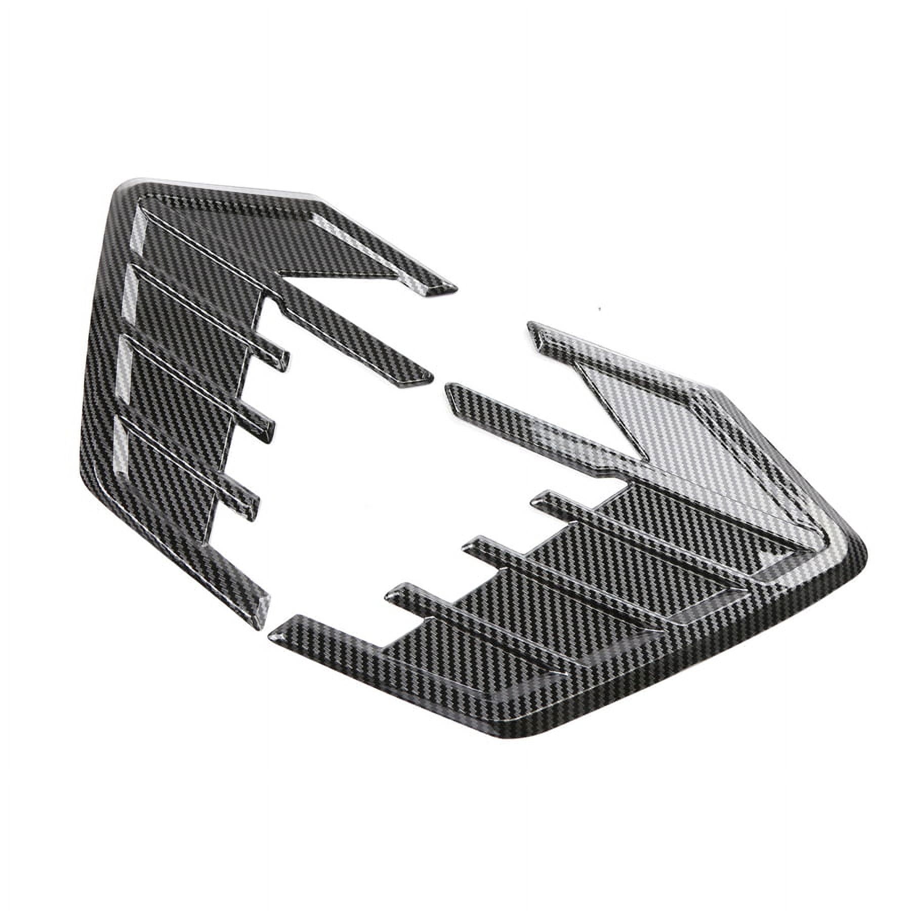 2x Glossy Carbon Fiber Look Side Wing Fin Air Flow Fender Grill Intake ...