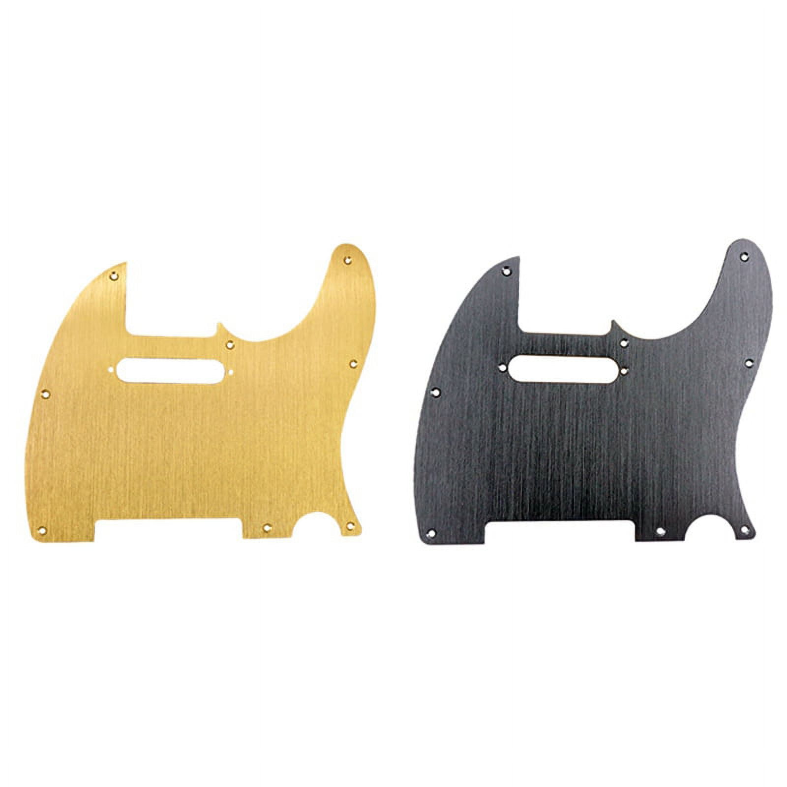 2x Golden/Black 8 Hole Guitar Pickguard Metal Pick Guard for Standard ...