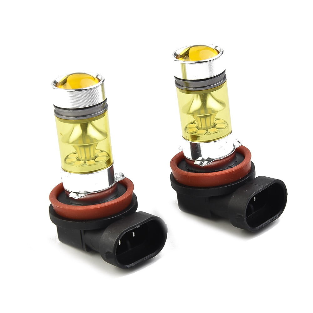 2x H11 H8 Led Yellow Fog Light Bulbs 4300K 100W 1500LM Super Bright DRL - Walmart.com