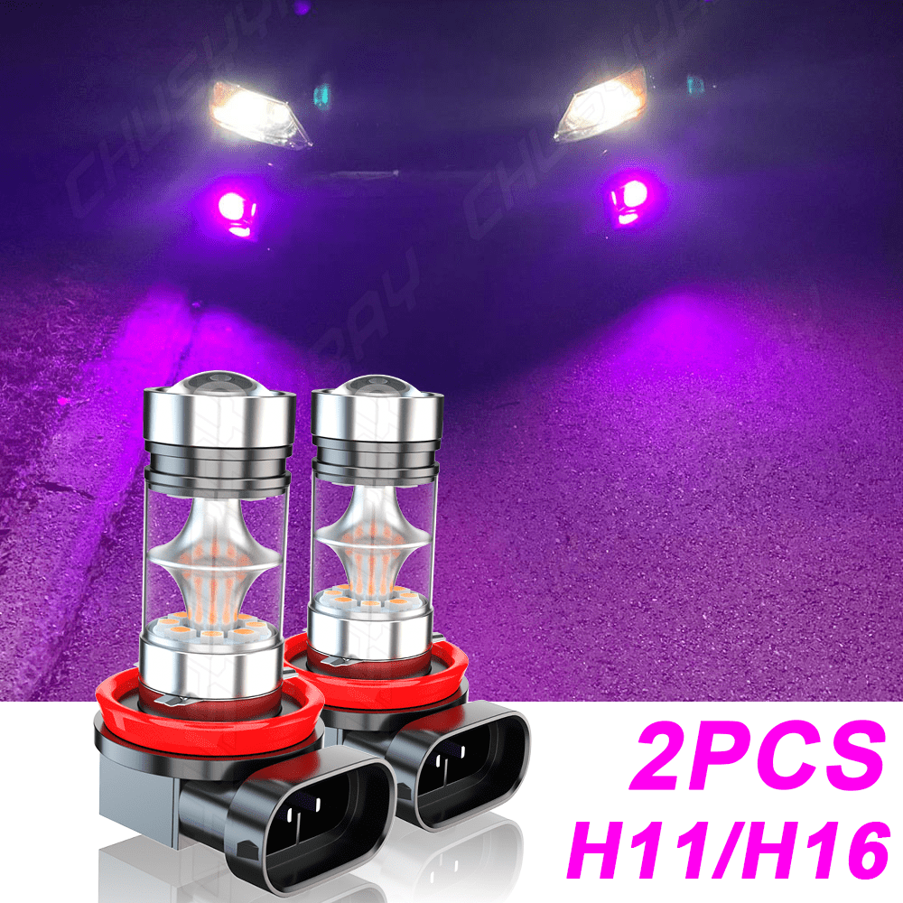 2x H11 H9 H8 LED Fog Light Bulb 14000K 12V Bright Purple Daytime ...