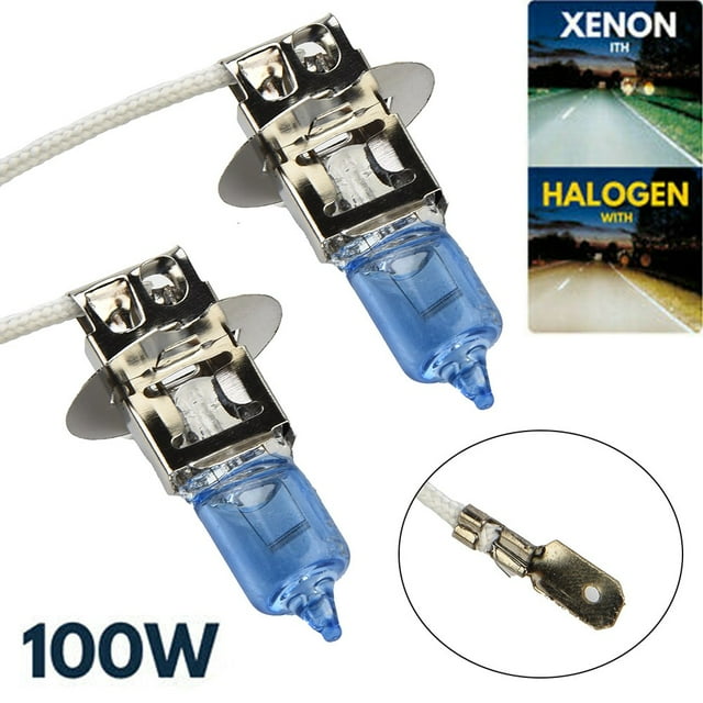 2x H3 453 Xenon Headlamp White 100W 12V Halogen Headlight Fog Lamp Car ...