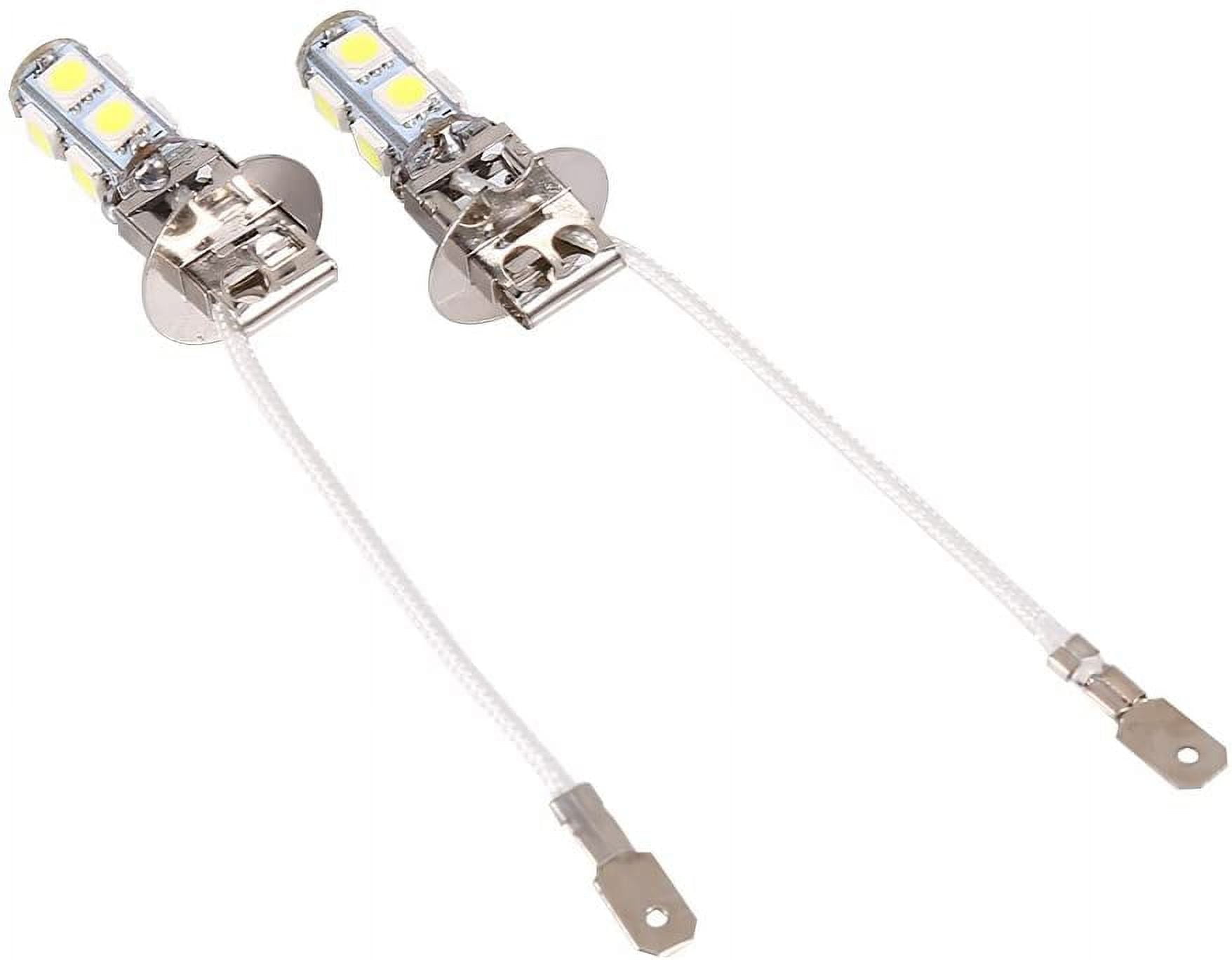 2x H3 5050 White 9 SMD LED Xenon DC12V Auto Car Fog Light LED Bulbs ...