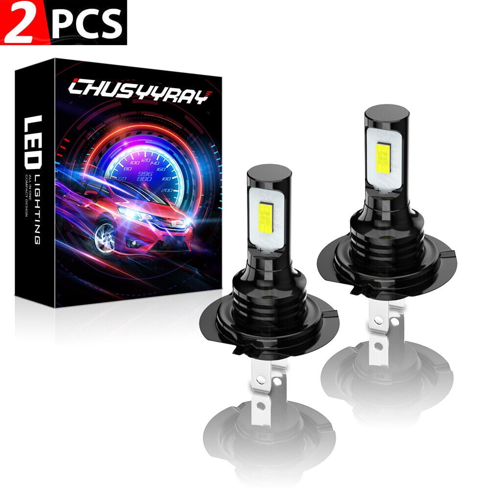 2x H7 LED Headlight Bulb Kit High or Low Beam 6000K Super White Car Lights Plug&Play - Walmart.com