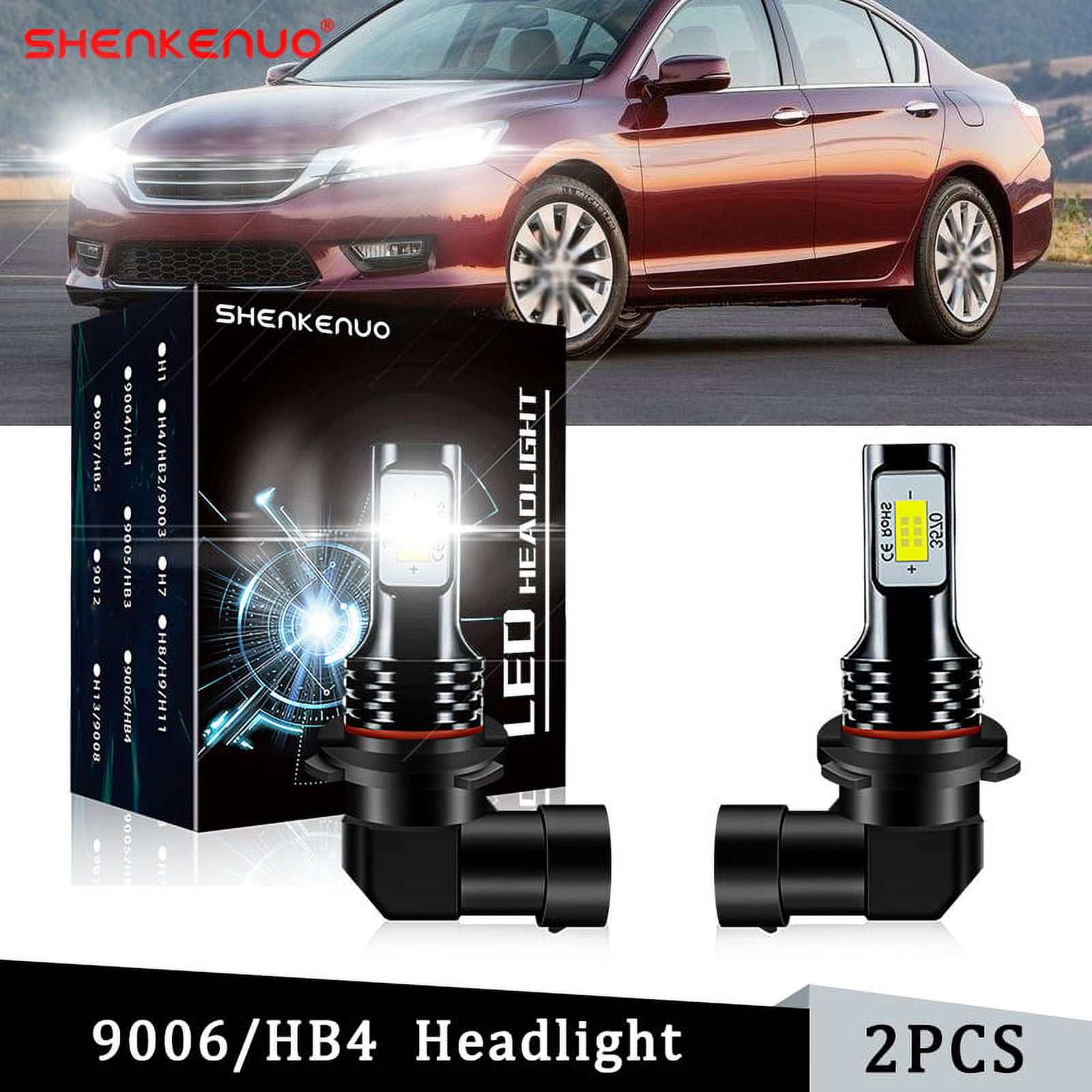 2x HB4 LED Headlights Light Bulbs 9006 Low Beam for Honda Accord 2006 ...