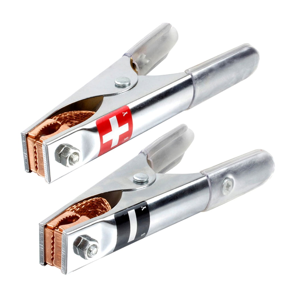 2x Heavy Duty Crocodile Clamsp Thicken Copper Plating Car Battery ...