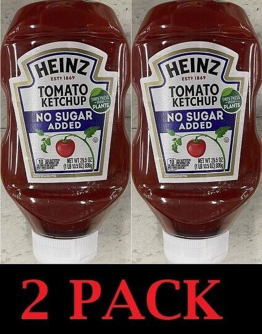 2x Heinz Tomato Ketchup VALUE BULK Size Bottle Tub 29.5oz NO SUGAR ...