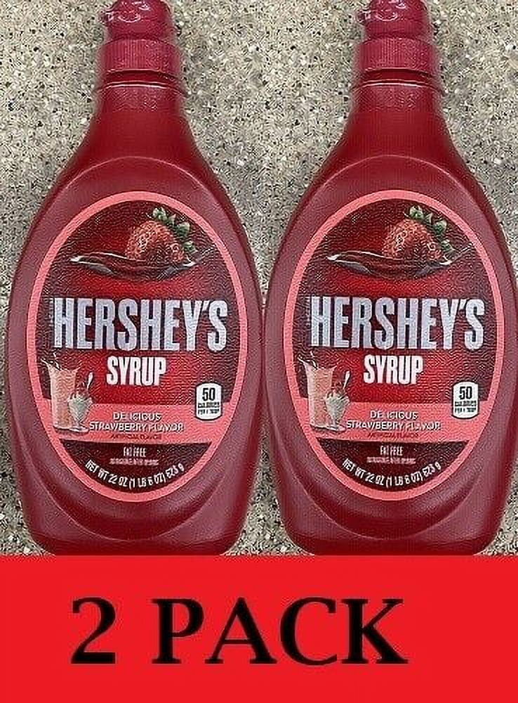 2x Hershey's Delicious STRAWBERRY Flavor Syrup 22 Oz Bottle - FATE FREE ...
