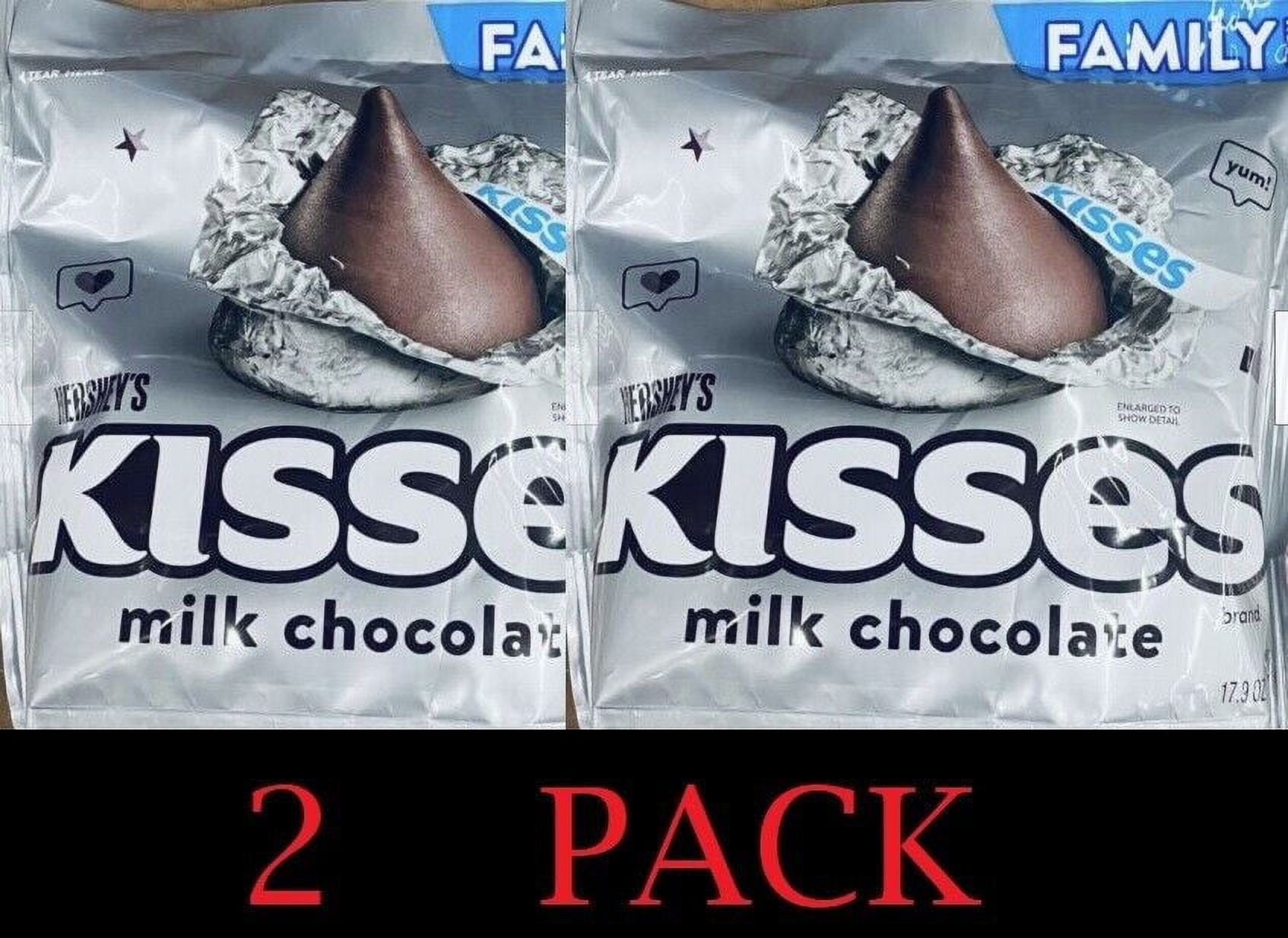 2x Hershey's Kisses Milk Chocolate FAMILY PACK Candy 17.9 Oz Bag - 2 ...