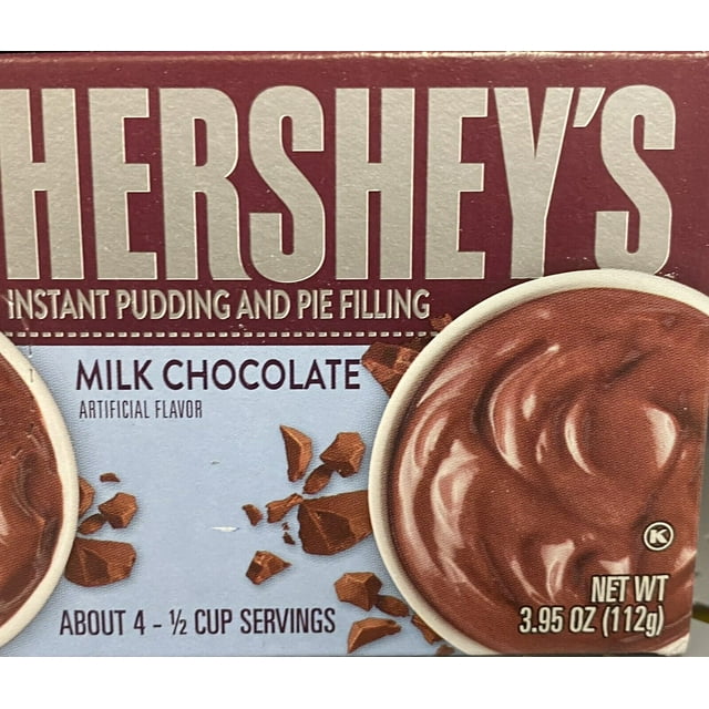 2x Hershey's MILK CHOCOLATE Instant Pudding & Pie Filling Dessert Mix 2 ...