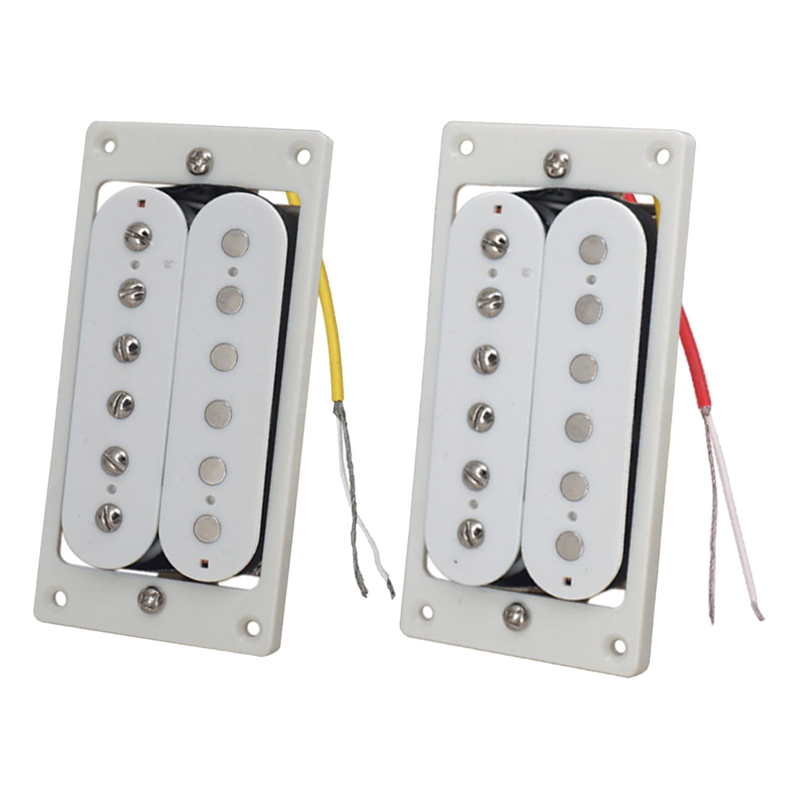2x Humbucker Pickup Double Coil Electric Guitar Pickups Set with Neck ...
