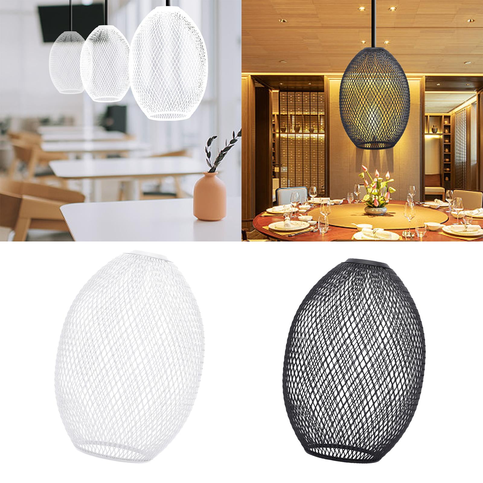 2x Iron Wire Lampshade Mesh Lamp Shade Ceiling Light Cover Bedroom Bar ...