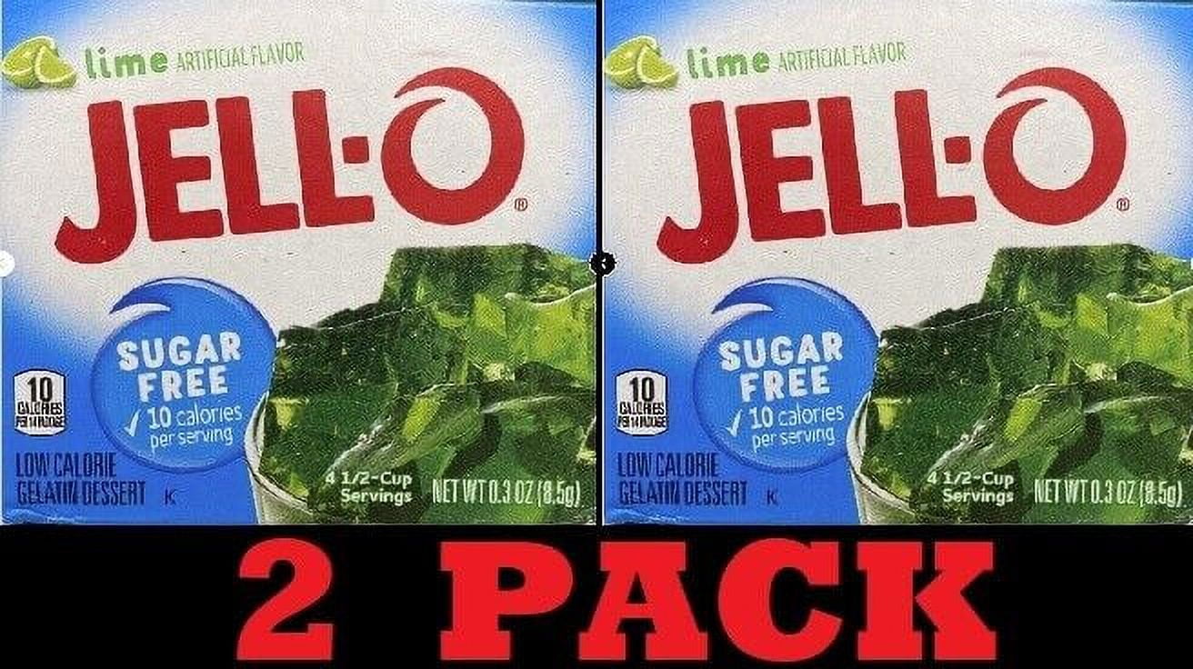 2x Jello LIME SUGAR FREE Gelatin Dessert 0.3 oz Box Jell-O - 2 BOXES ...
