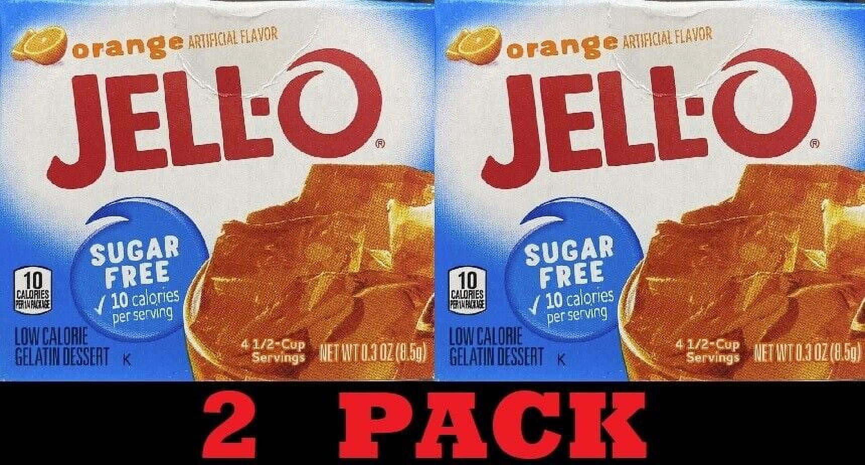 2x Jello ORANGE SUGAR FREE Gelatin Dessert 0.3 oz Box Jell-O - 2 BOXES ...