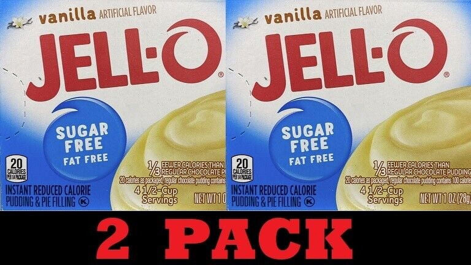 2x Jello VANILLA SUGAR FREE Instant Pudding & Pie Filling Mix Dessert ...