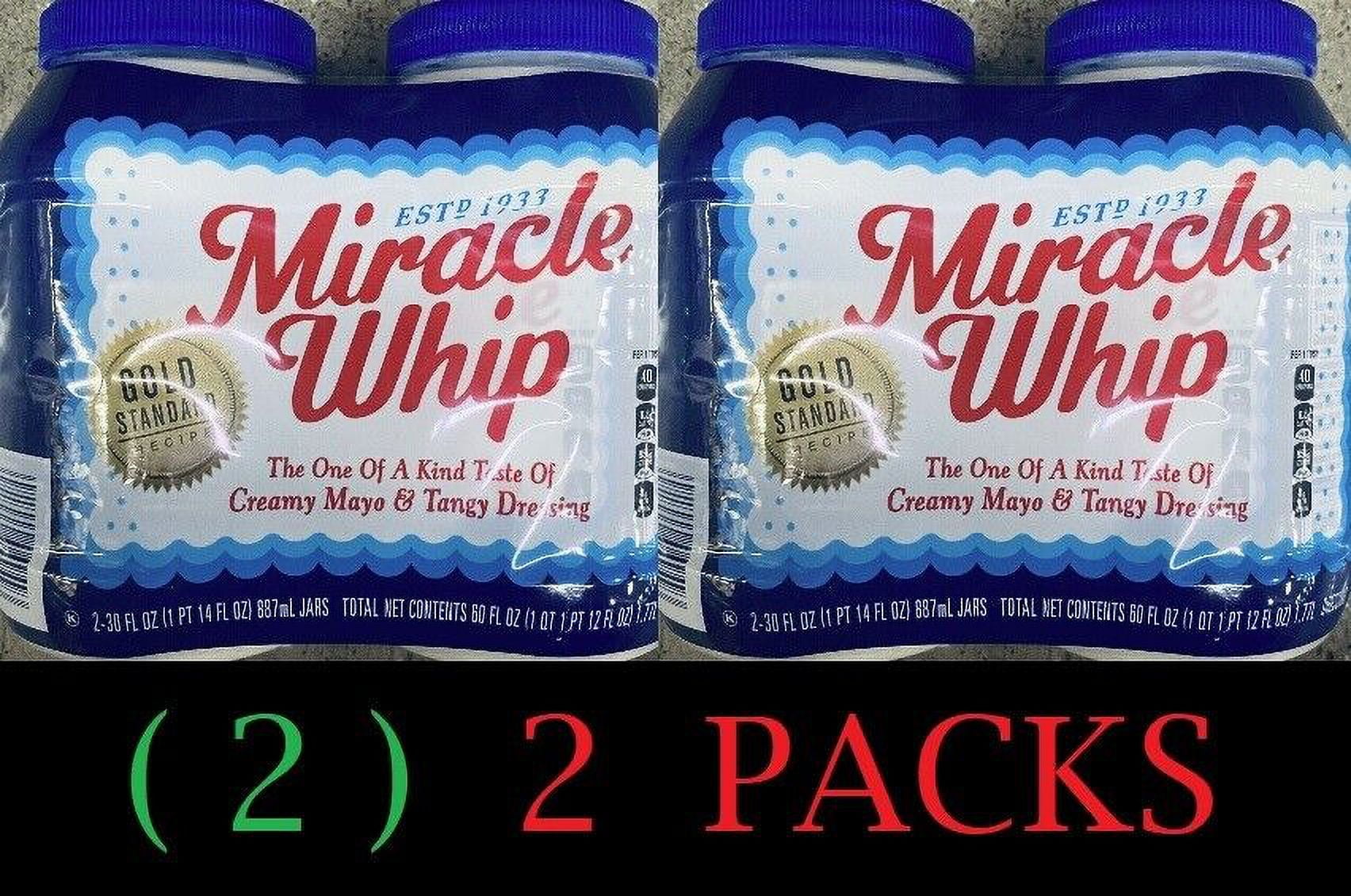 2x KRAFT Miracle Whip Mayo-Tangy Dressing 30 oz Jar MAYONNAISE - (2) 2 ...