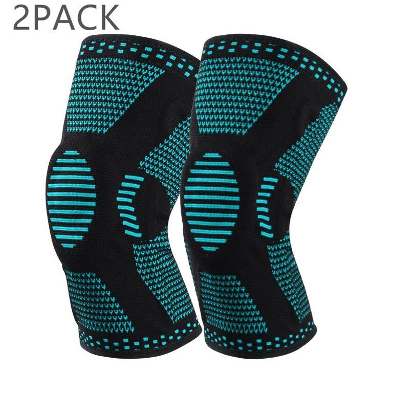 2x Knee Sleeves Copper Silver Compression Brace Support Sport Joint ...
