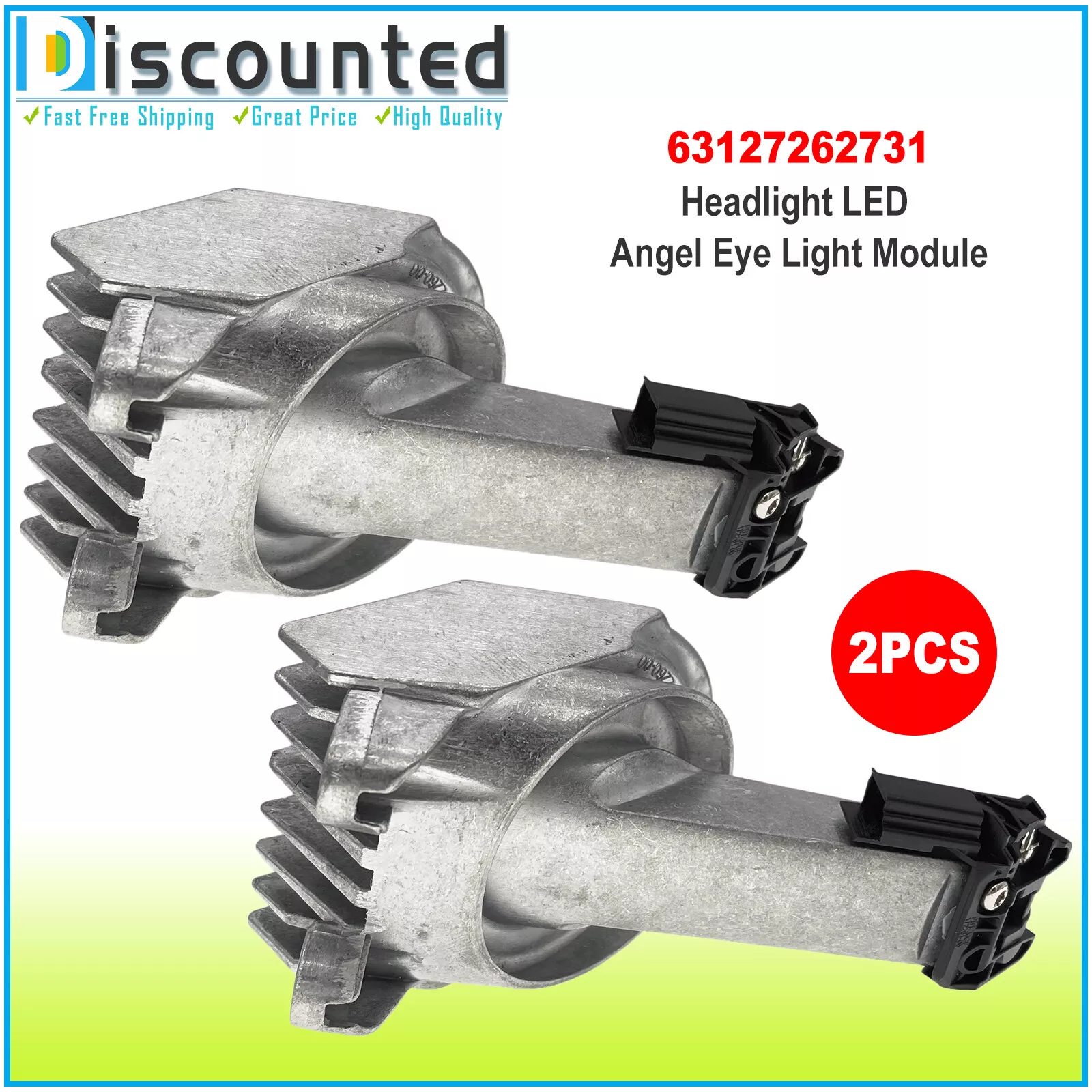 2x LED Angel Eyes Ring Light Module Diode 63127262731 for BMW F07 F10 ...