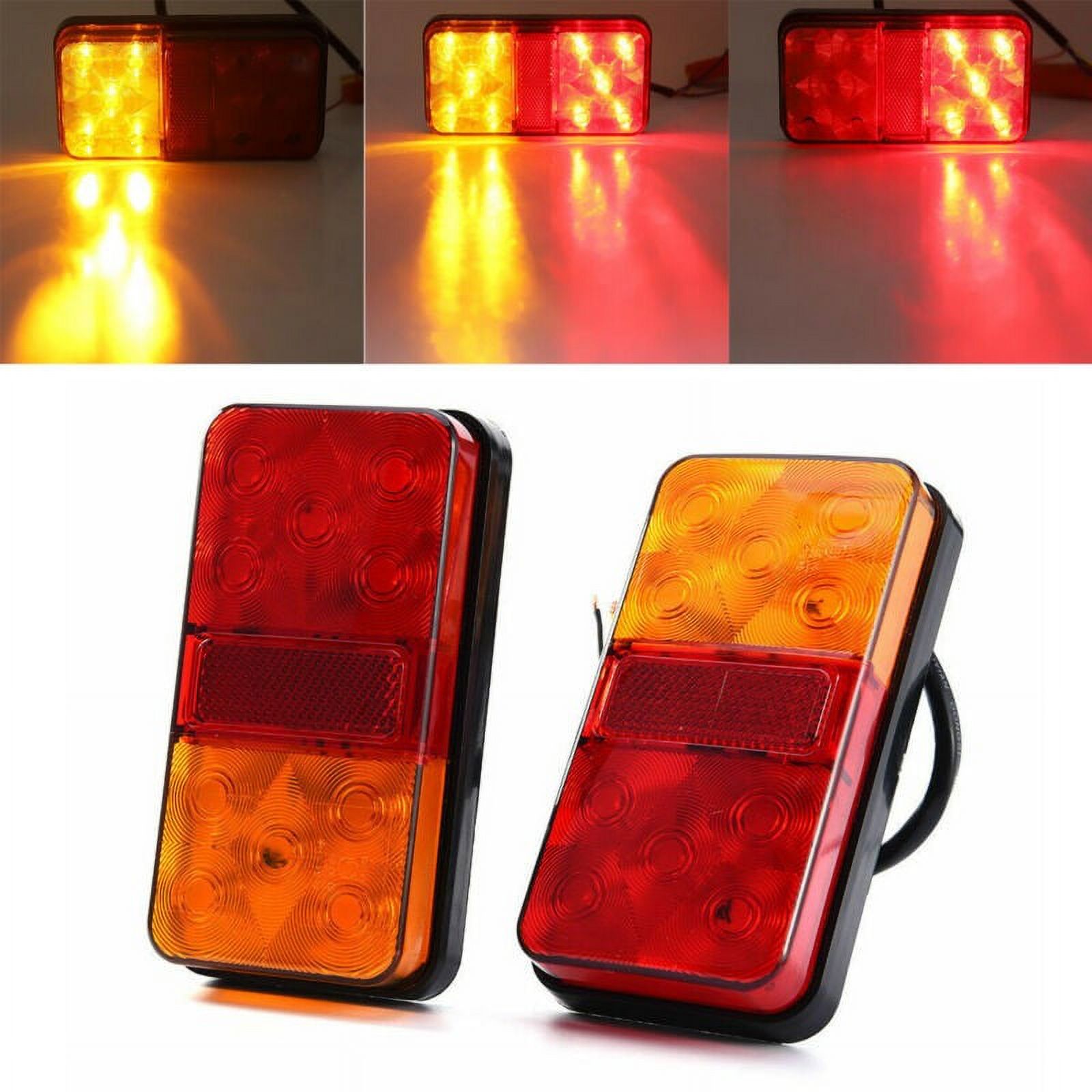 2x LED Waterproof Tail Lights Kit RV Camper Trailer Truck Rear Turn ...