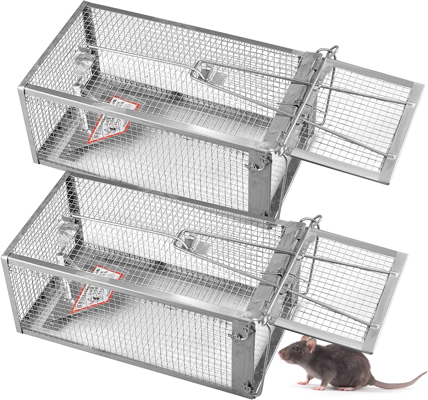 2x Large Rat Trap Cage Live Animal Pest Rodent Mouse Control Catch ...