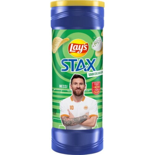 2x-Lay's Stax Potato Crisps Sour Cream & Onion Flavored 5 1/2 Oz ...