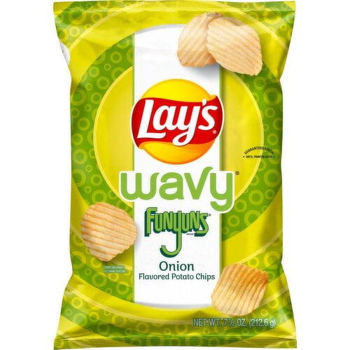 2x-Lay's Wavy Potato Chips Funyuns Onion Flavored 7 1/2 Oz(packaging ...