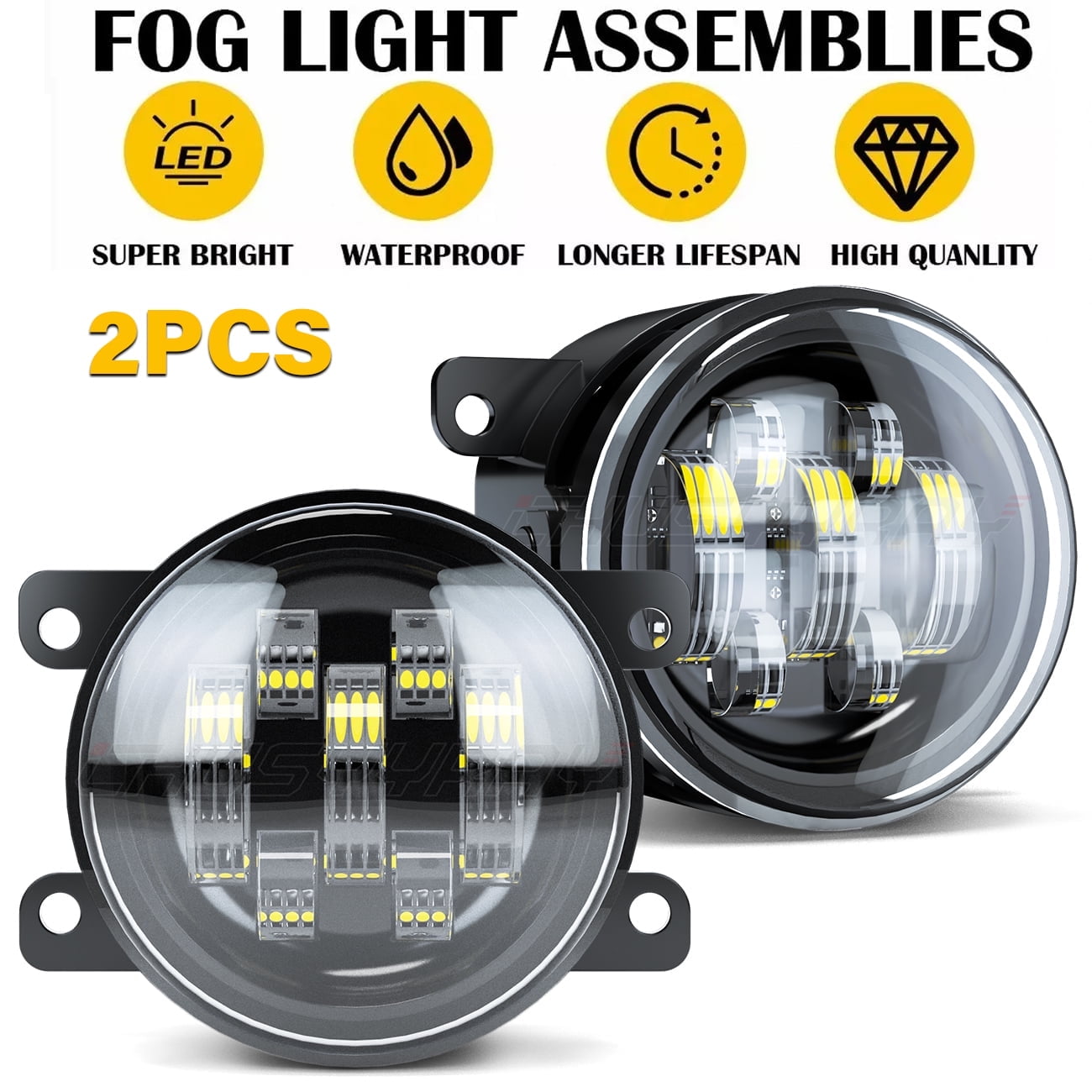 2x Left Right LED Bumper Fog Light Lamps For Mitsubishi Outlander 2007 ...