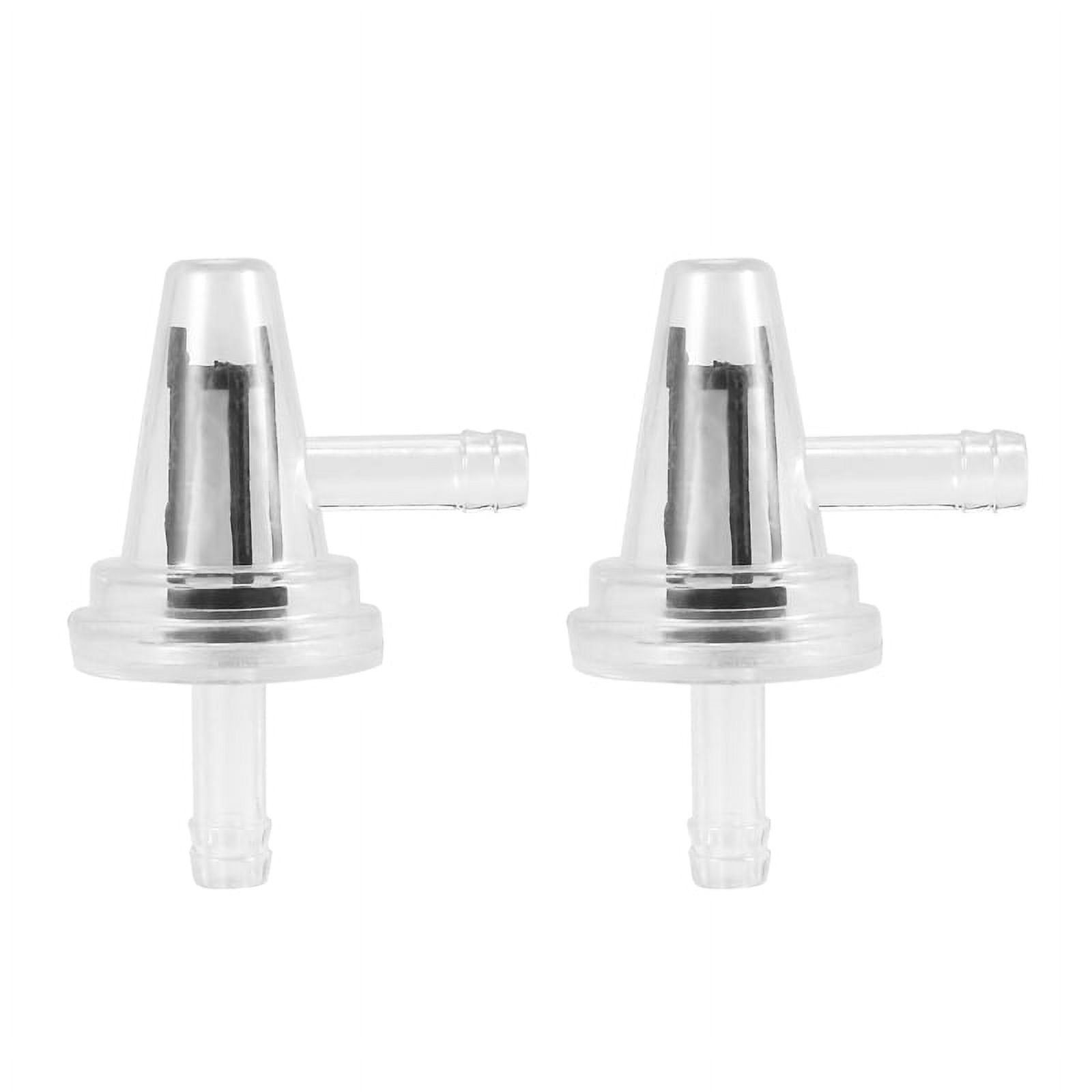 2x MOTORCYCLE SNOWMOBILE CLEAR INLINE GAS RIGHT ANGLE FUEL FILTER 1/4 6 ...