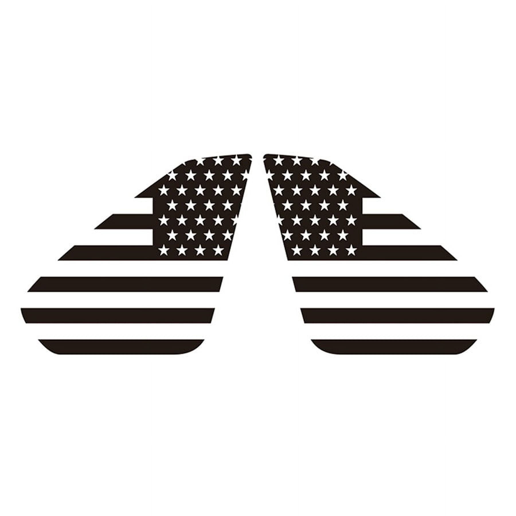 2x Matte Black Rear Window Sticker USA Flag Graphic Decal For Toyota ...