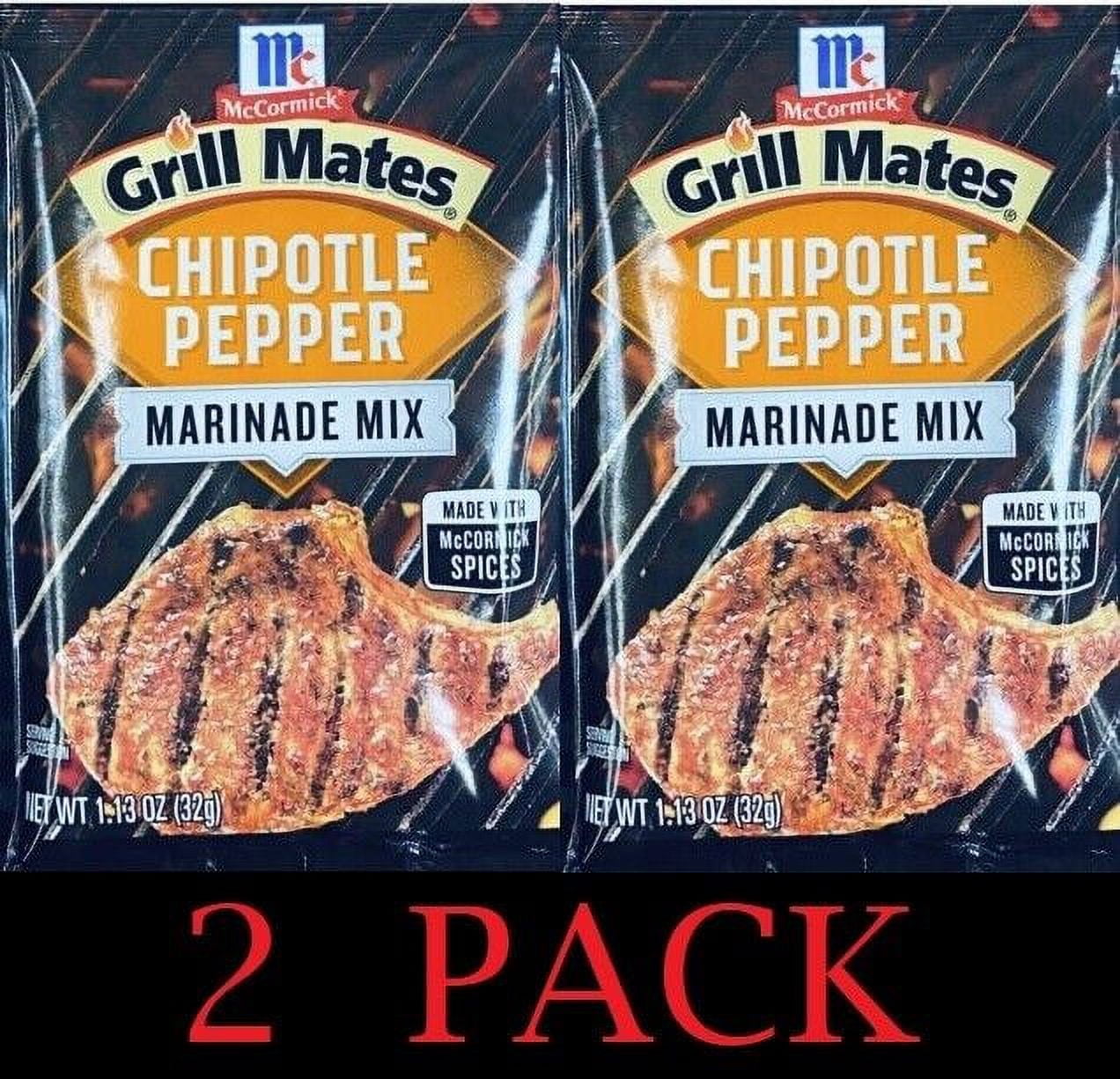 2x McCormick Grill Mates CHIPOTLE PEPPER Seasoning Marinade Mix 1.13 oz ...