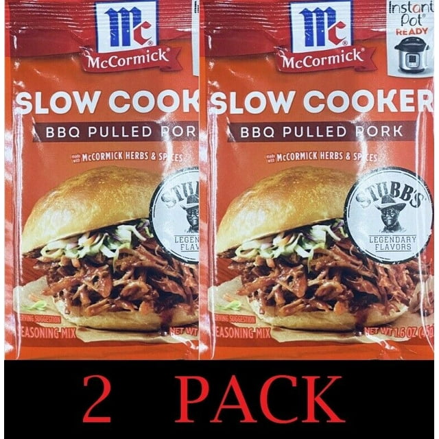 2x McCormick Slow Cooker STUBB'S BBQ PULLED PORK Mix Savory Herbs ...
