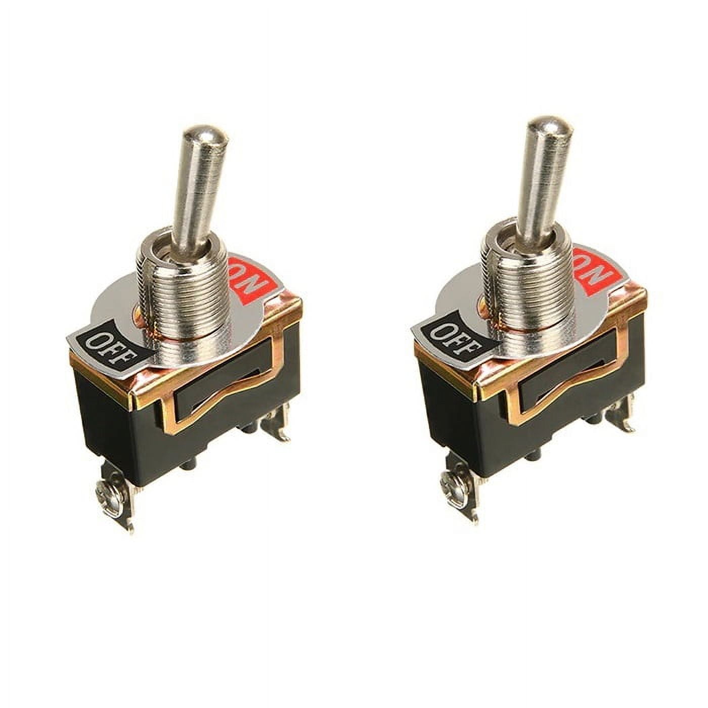 2x Metal ON/OFF Toggle Switch SPST Heavy Duty Car/Truck DC 12V AC 15A ...