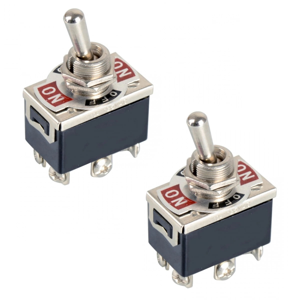2x Metal Toggle Switch DPDT 6-Pin 3-Position Car DC 12V AC 240V/15A ...