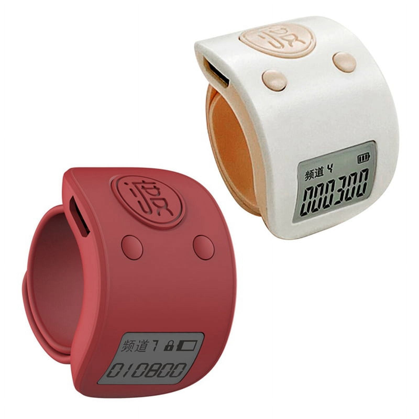 2x Mini Digital LCD Electronic Finger Ring Hand Tally Counter 6 Digit ...