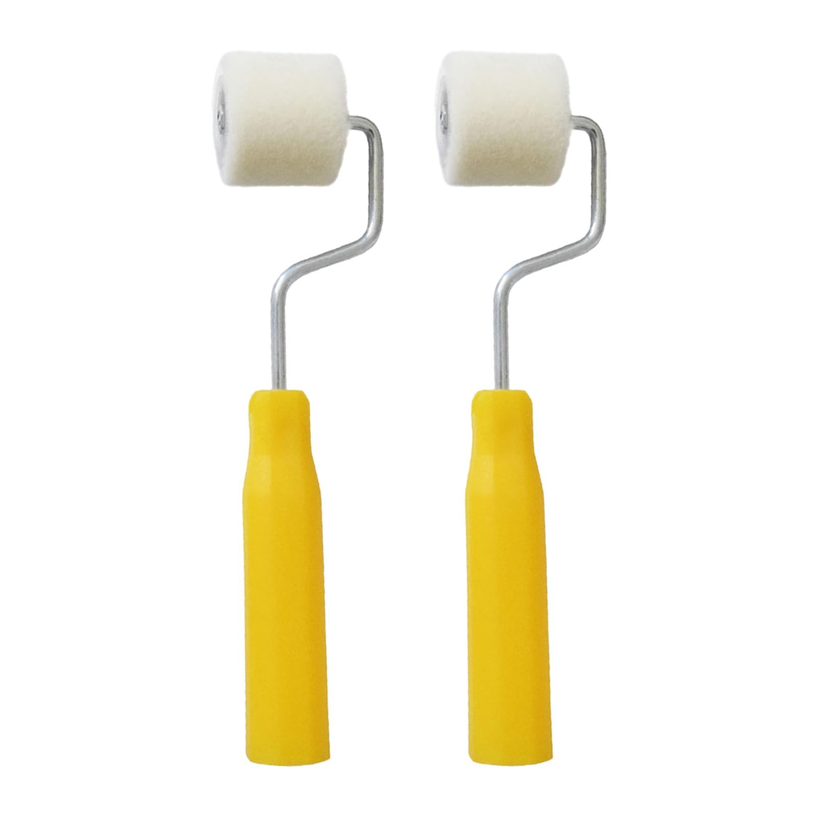 2x Mini Paint Rollers Wool Covers with Frame Fine Hair Short Hair Extra ...