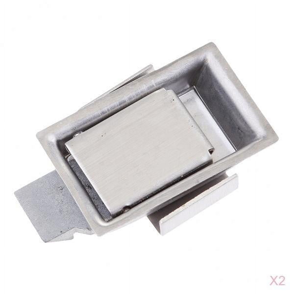 2x Mini Size Flush Mount Paddle Handle Stainless Steel Locking Door ...